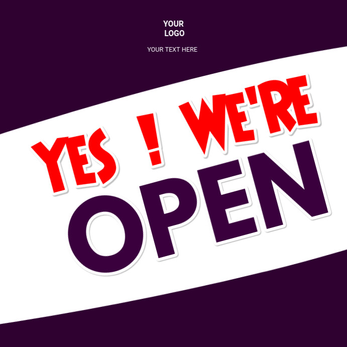 Plantilla de we are open flyer template | PosterMyWall
