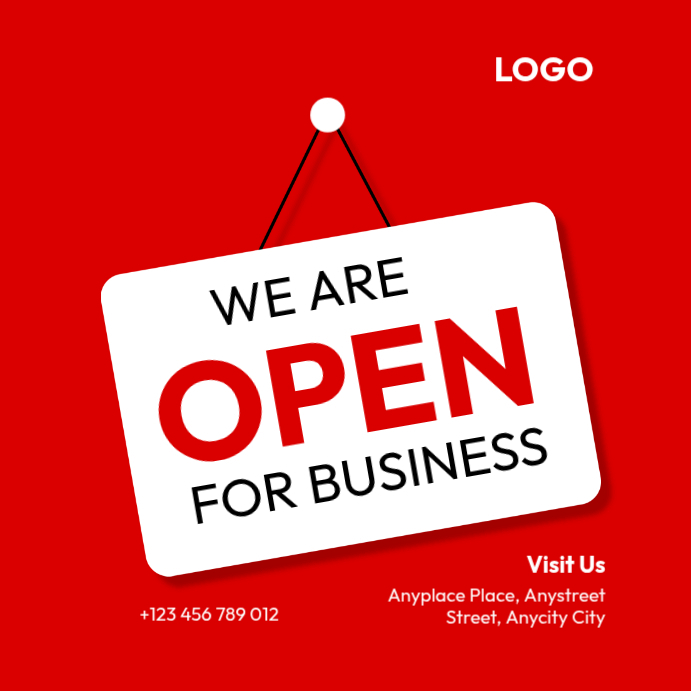 We are open for business Template | PosterMyWall