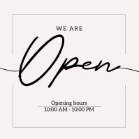 We Are Open Instagram Post Template | PosterMyWall