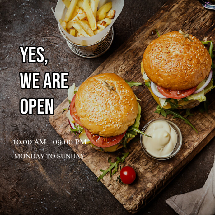We Are Open Instagram Post Template | PosterMyWall