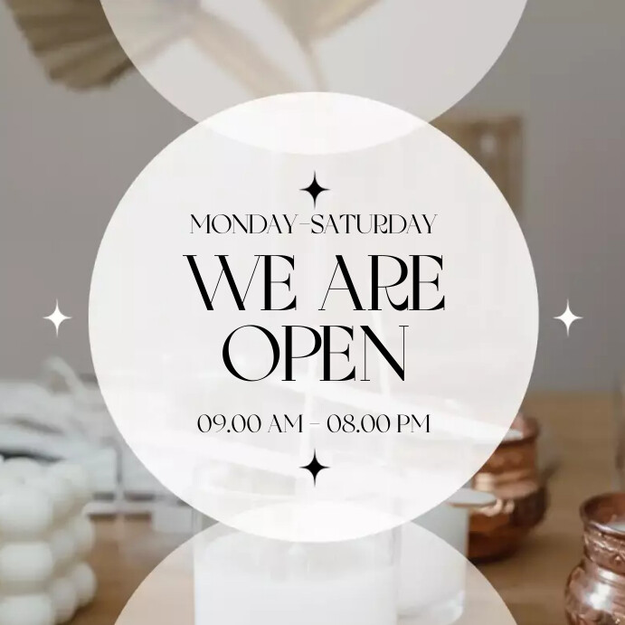 We Are Open Instagram Post Template | PosterMyWall