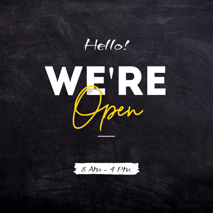 We Are Open Instagram Post Templat | PosterMyWall