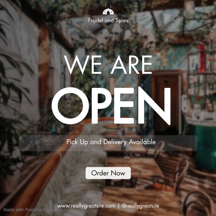 Plantilla de We Are Open Instagram Post | PosterMyWall