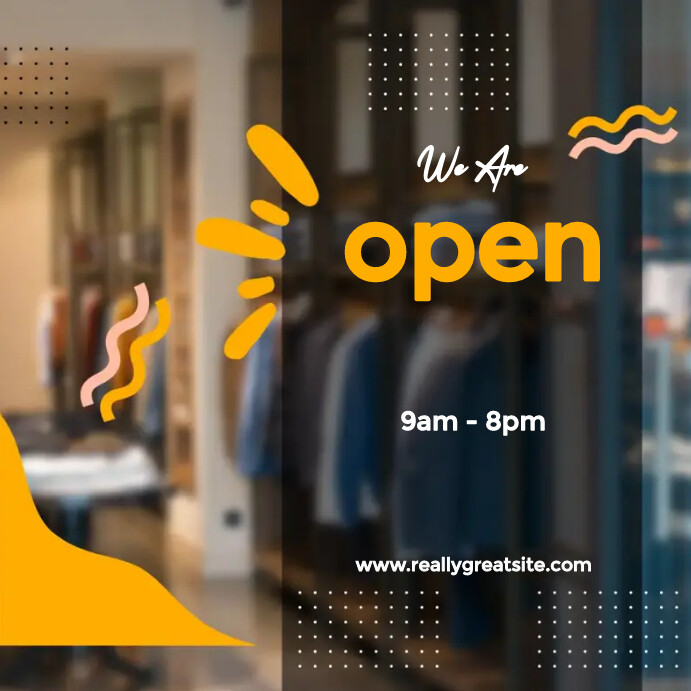 We Are Open Instagram Post Template | PosterMyWall