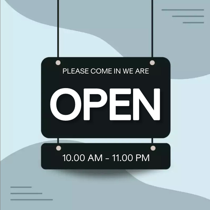 Copy of We Are Open Instagram Post | PosterMyWall