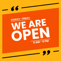 We Are Open Instagram Post Template | PosterMyWall