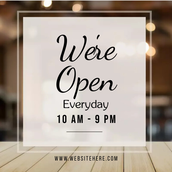 We Are Open Instagram Post Template | PosterMyWall