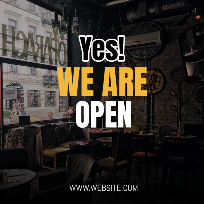 Copy of We Are Open Instagram Post | PosterMyWall
