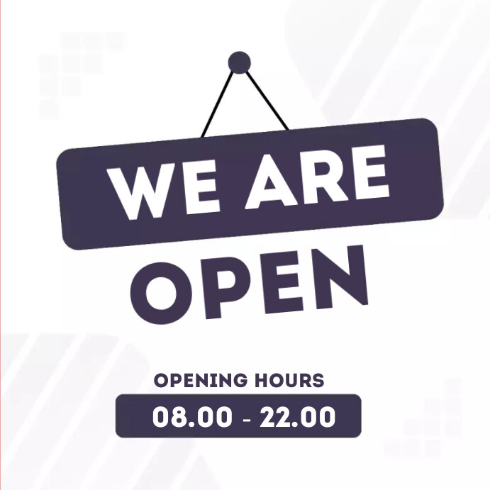 We Are Open Instagram Post Template | PosterMyWall