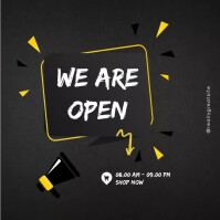 We Are Open Instagram Post Template | PosterMyWall