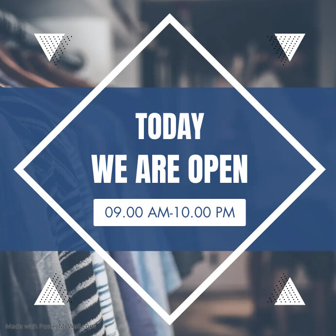 We Are Open Instagram Post Template | PosterMyWall
