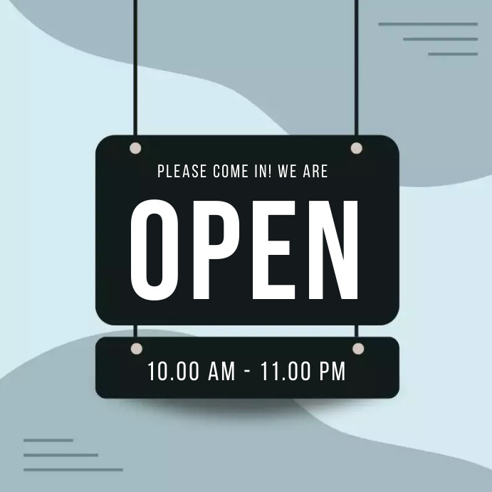 Copy of We Are Open Instagram Post | PosterMyWall