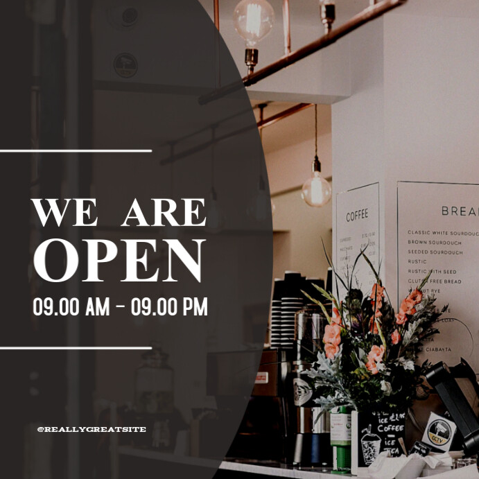 We Are Open Instagram Post Template | PosterMyWall