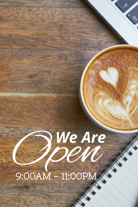 Plantilla de We Are Open Notice | PosterMyWall
