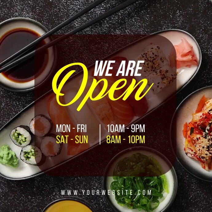 We Are Open Notice Template | PosterMyWall