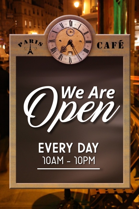 We Are Open Notice Template | PosterMyWall