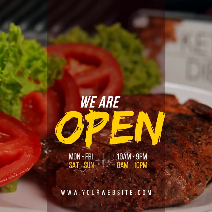 We Are Open Notice Template | PosterMyWall