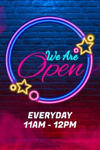 We Are Open Notice Template | PosterMyWall