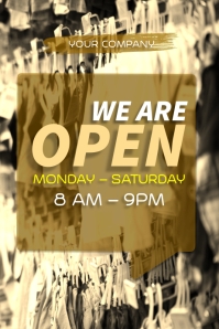 We Are Open Notice Template | PosterMyWall