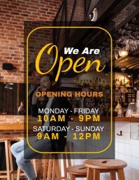 We Are Open Notice Template | PosterMyWall