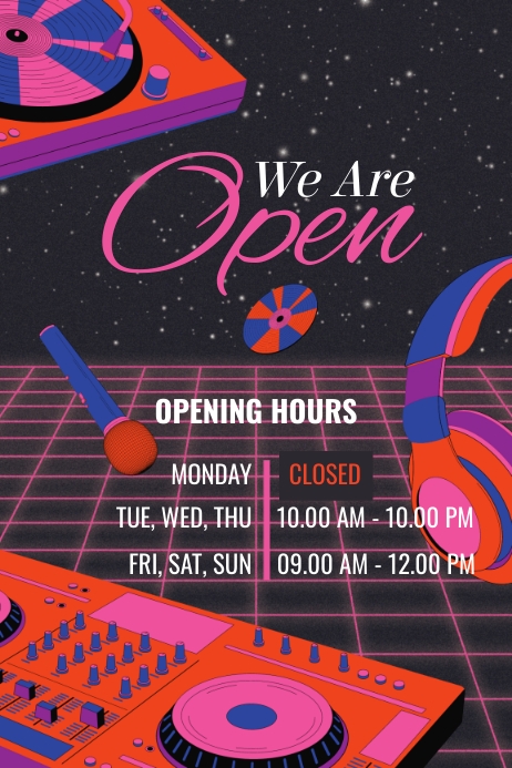 We Are Open Notice Template | PosterMyWall