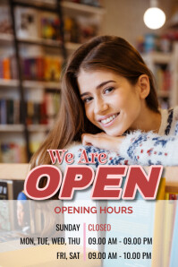 WE ARE OPEN TEMPLATE | PosterMyWall