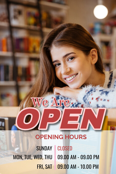 We Are Open Notice Templat | PosterMyWall