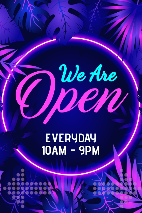 We Are Open Notice Template | PosterMyWall
