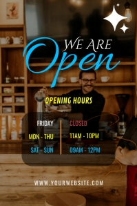 We Are Open Notice Template | PosterMyWall