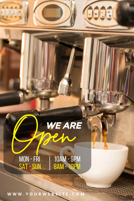 We Are Open Notice Template | PosterMyWall