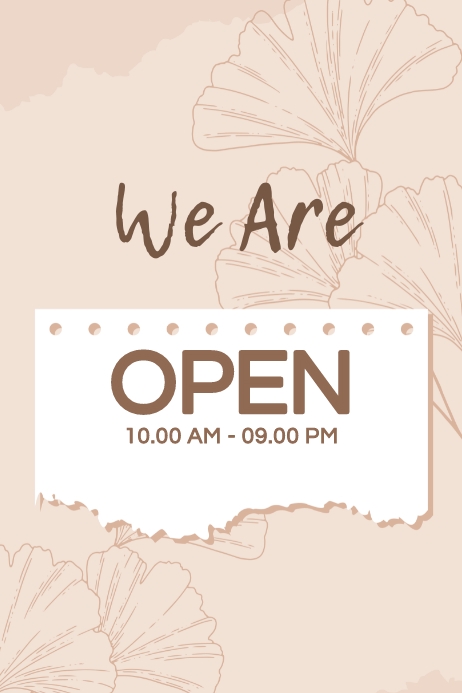 We Are Open Notice Template | PosterMyWall
