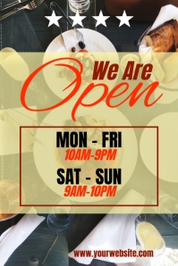 We Are Open Notice Template | PosterMyWall