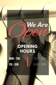 We Are Open Notice Template | PosterMyWall