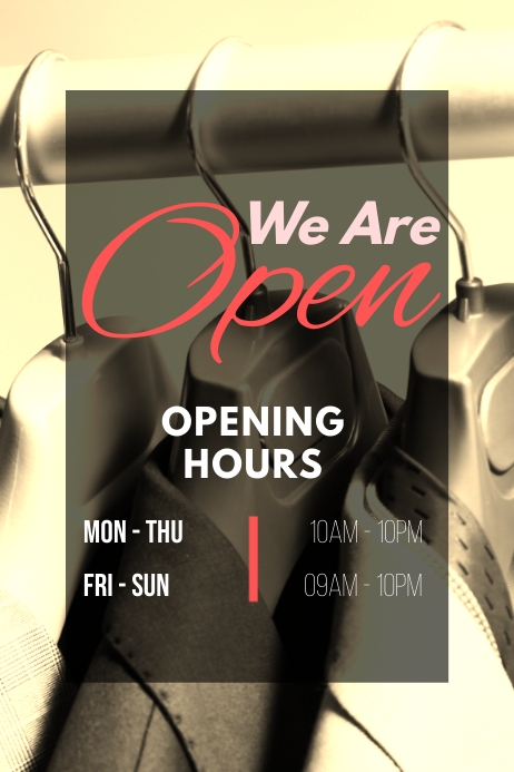 We Are Open Notice Template | PosterMyWall