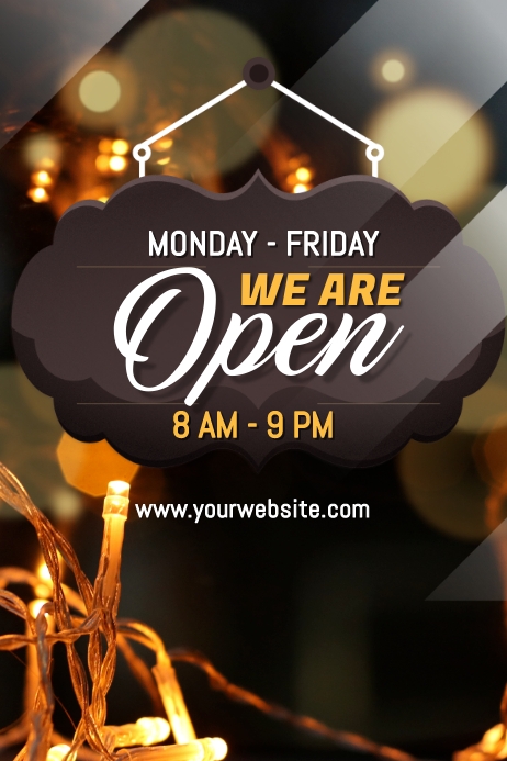 We Are Open Notice Template | PosterMyWall