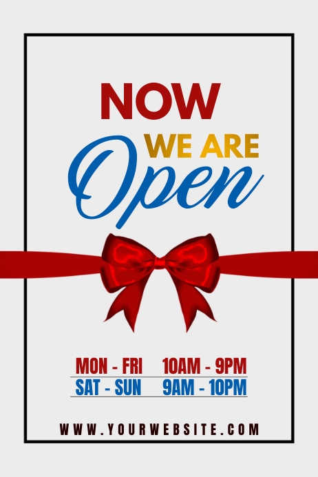 We Are Open Notice Template | PosterMyWall