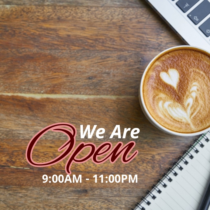 Plantilla de We Are Open Notice | PosterMyWall