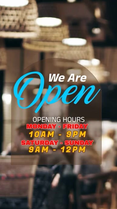 We Are Open notice Template | PosterMyWall