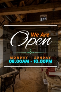 We Are Open Notice Template | PosterMyWall