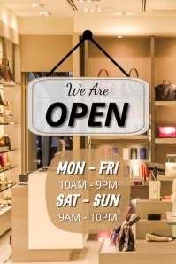 We Are Open Notice Template | PosterMyWall