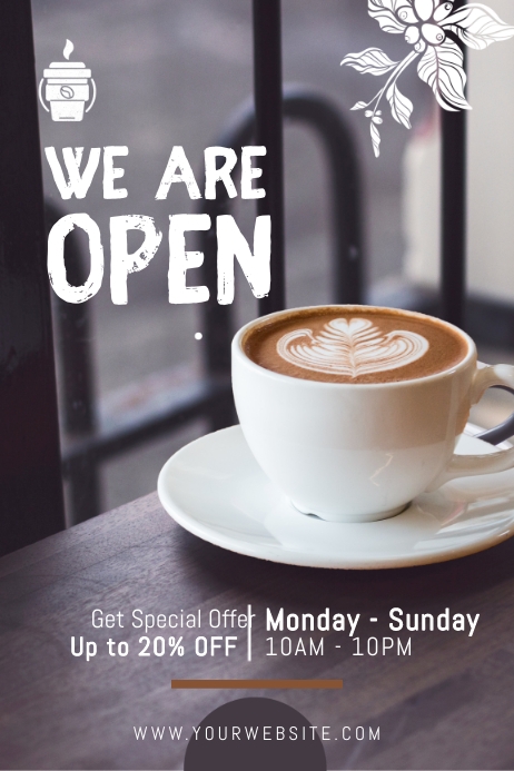 We Are Open Notice Template | PosterMyWall
