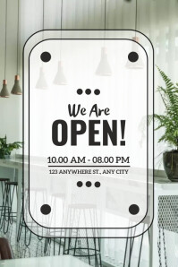 WE ARE OPEN TEMPLATE | PosterMyWall