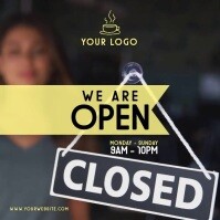 We Are Open Notice Template | PosterMyWall