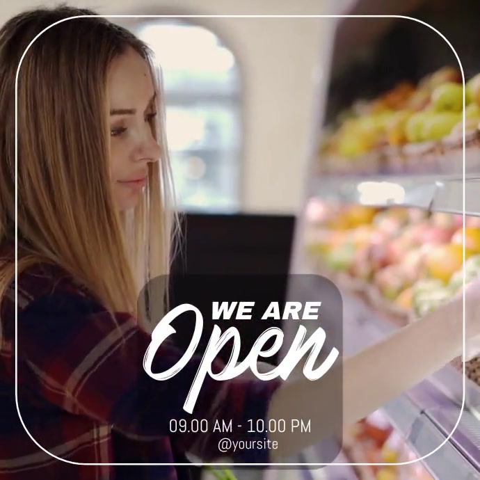 we are open notice Template | PosterMyWall