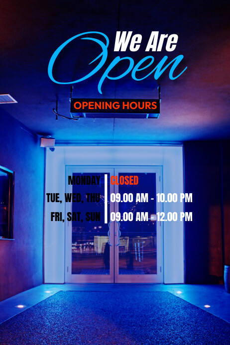We Are Open Notice Template | PosterMyWall