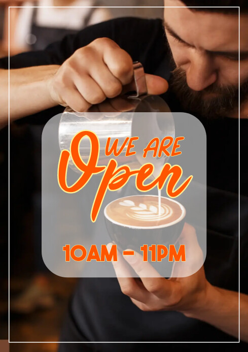 Plantilla de we are open notice | PosterMyWall