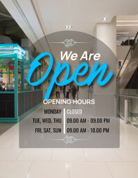 We Are Open Notice Template | PosterMyWall