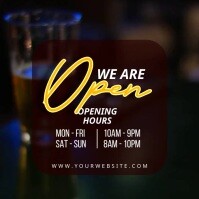 We Are Open Notice Template | PosterMyWall
