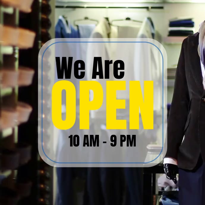 We Are Open Notice Template | PosterMyWall