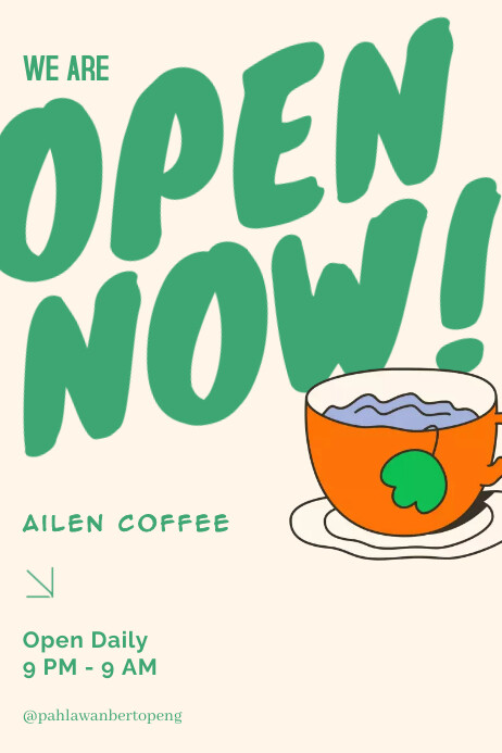 WE ARE OPEN NOW ! Template | PosterMyWall
